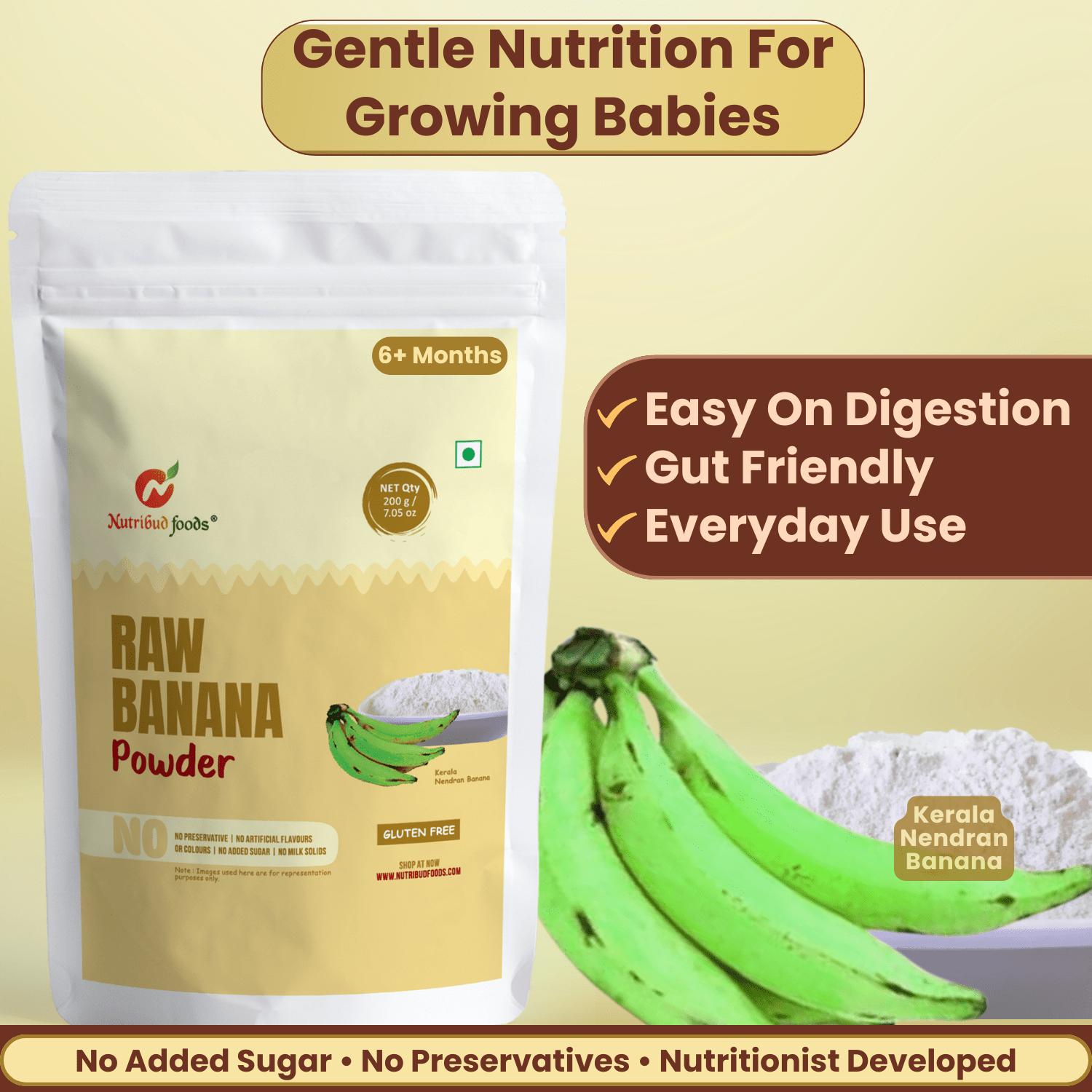 Raw Banana Powder (Kerala Nendran Banana) - Pack of 1 (200g) – Nutribud ...