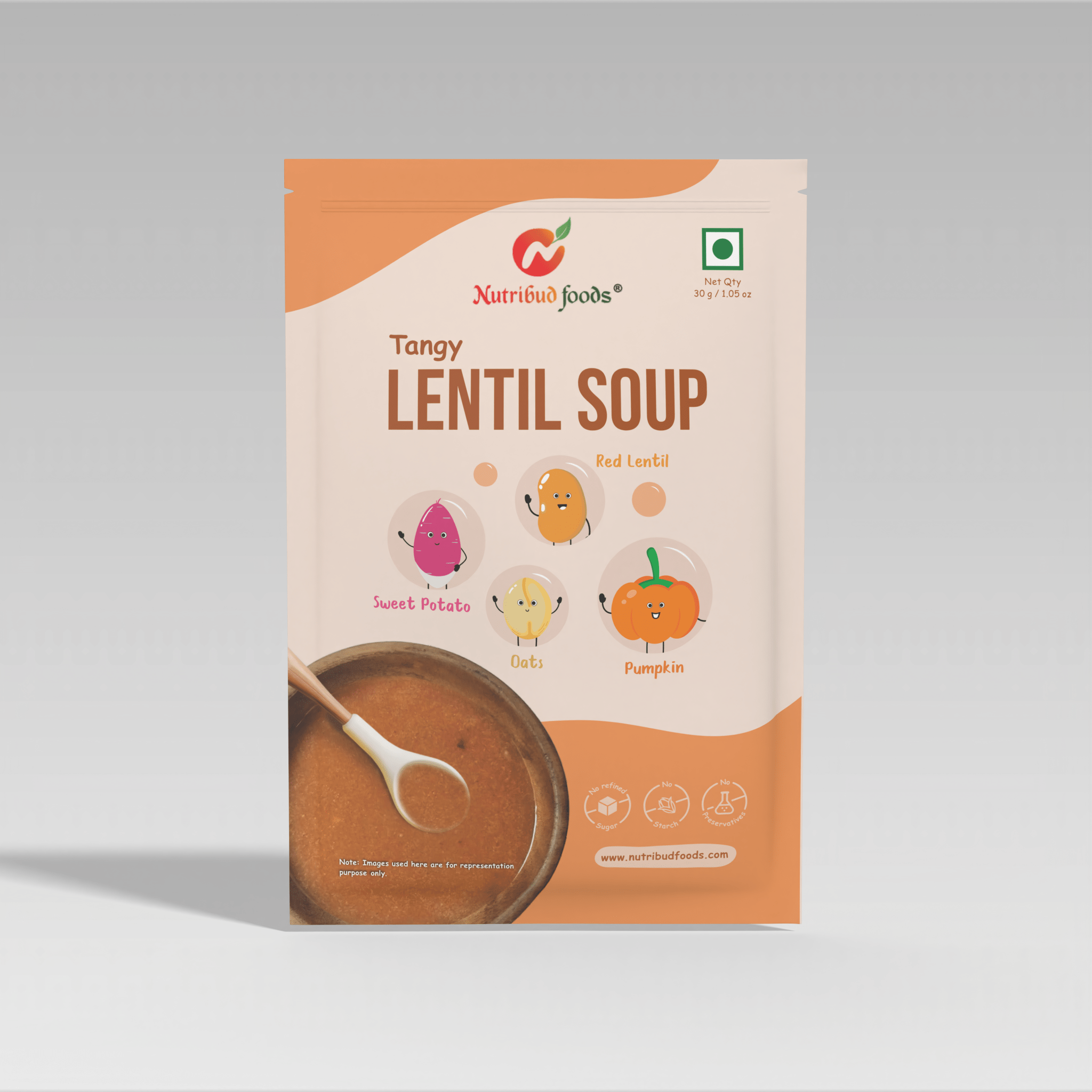 Tangy Lentil Soup - 30g || Goodness of Oats, Lentils, Pumpkin, Sweet P ...